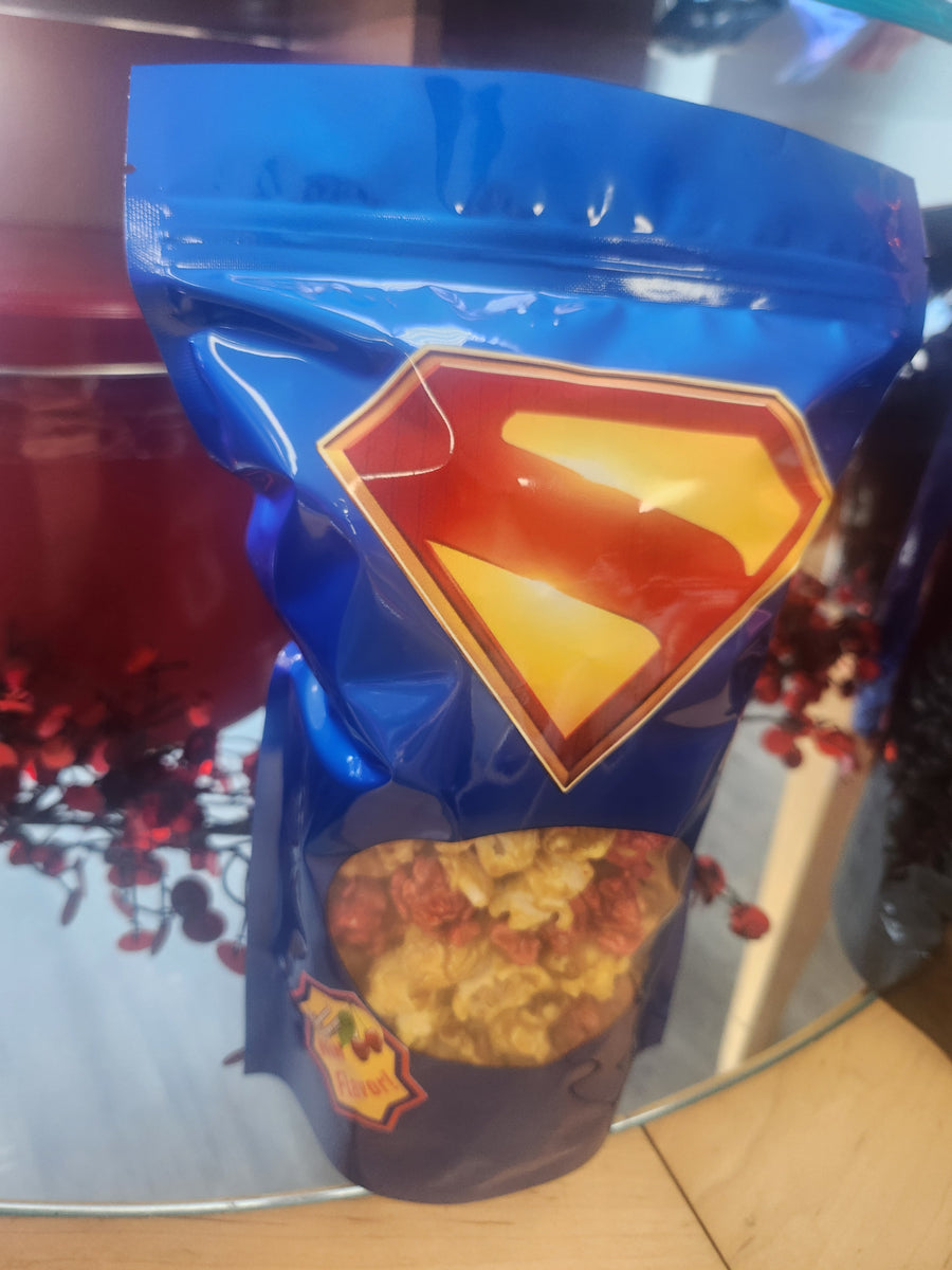 Superman Popcorn: Bold, Bright, and Heroic! – Popus Gourmet Popcorn